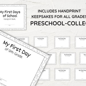 First Day of School Handprint Keepsake | Back to School Art | First Day ...