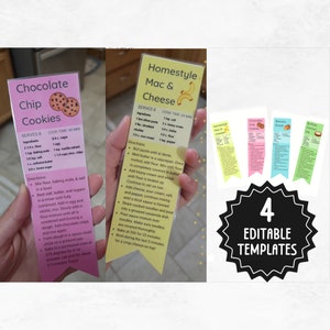 Recipe Template | Editable Recipe Bookmark | Create Your Own Recipe ...