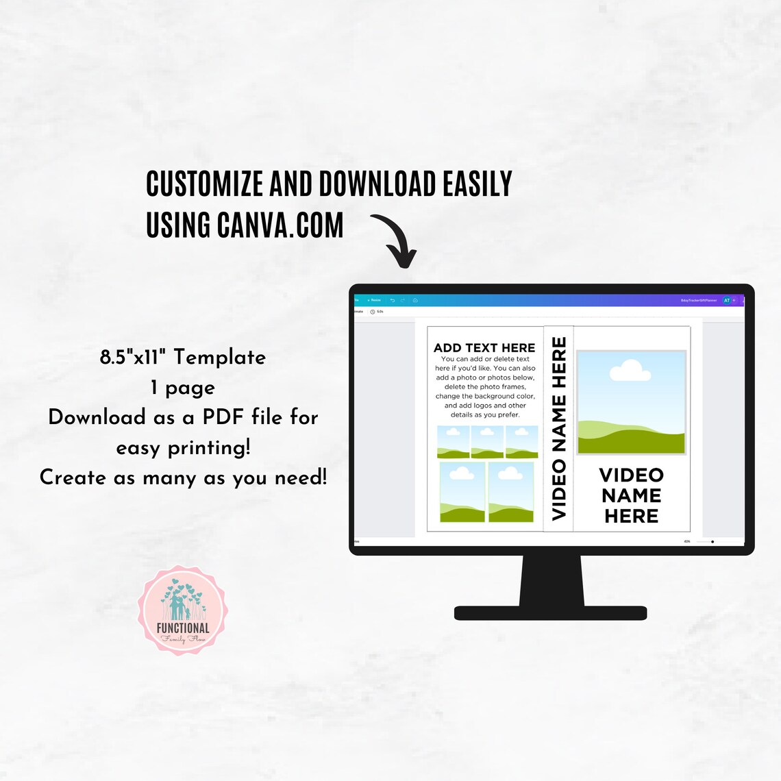 VHS Cover Template Printable VHS Box Label Printable Video - Etsy