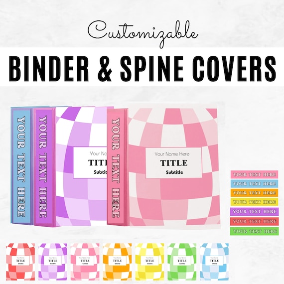 Free Printable Customizable Binder Covers