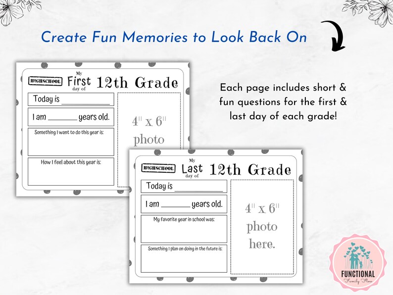 School Years Memory Keepsake Labels | Printable Childhood Memory Bin ...