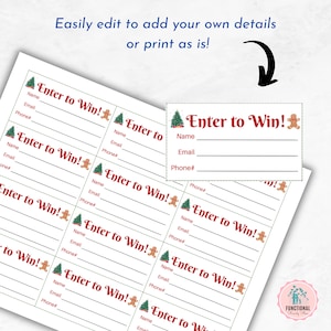 Christmas Raffle Ticket Template | Printable Holiday Raffle Tickets ...