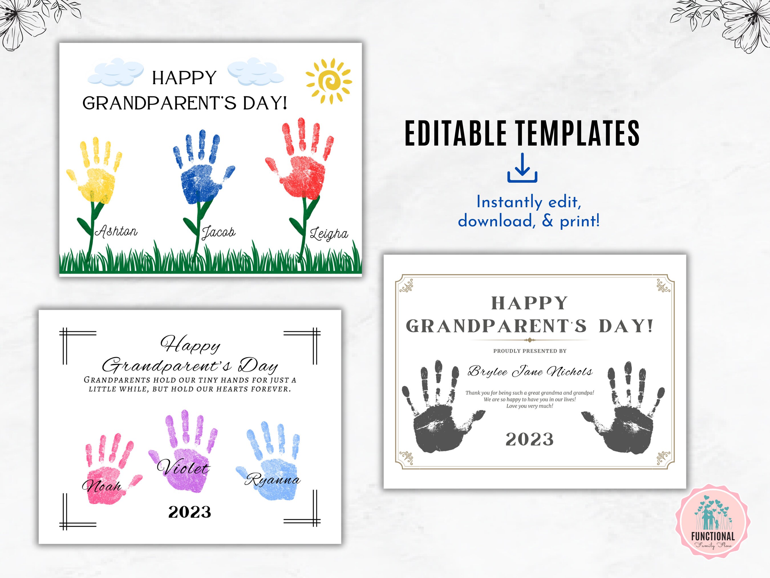 Grandparents Day Handprint Craft Gift for Grandparent's - Etsy