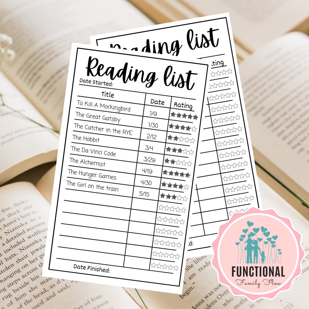 Bookmark Reading Log Printable Book Tracker Reading Journal Bookmark ...