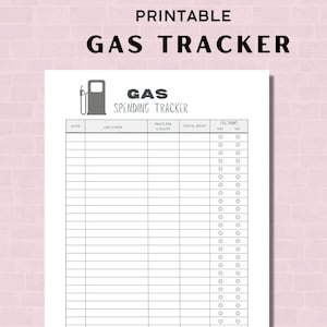 Gas Log | Fuel Spending Tracker | Gas Tracker | Printable Gasoline ...
