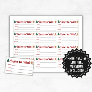 Christmas Raffle Ticket Template | Printable Holiday Raffle Tickets ...