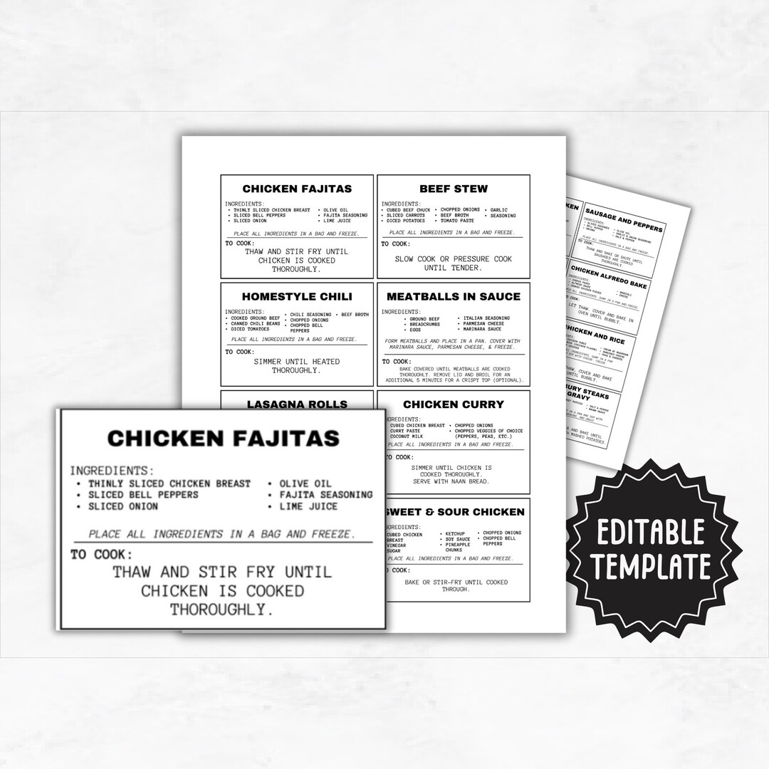 Editable Meal Plan Labels | Meal Prep Labelsfor Meal Prep Containers ...