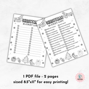 Printable Christmas Bucket List | Winter Bucket List Template ...