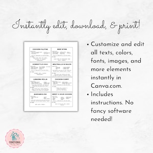 Editable Meal Plan Labels | Meal Prep Labelsfor Meal Prep Containers ...