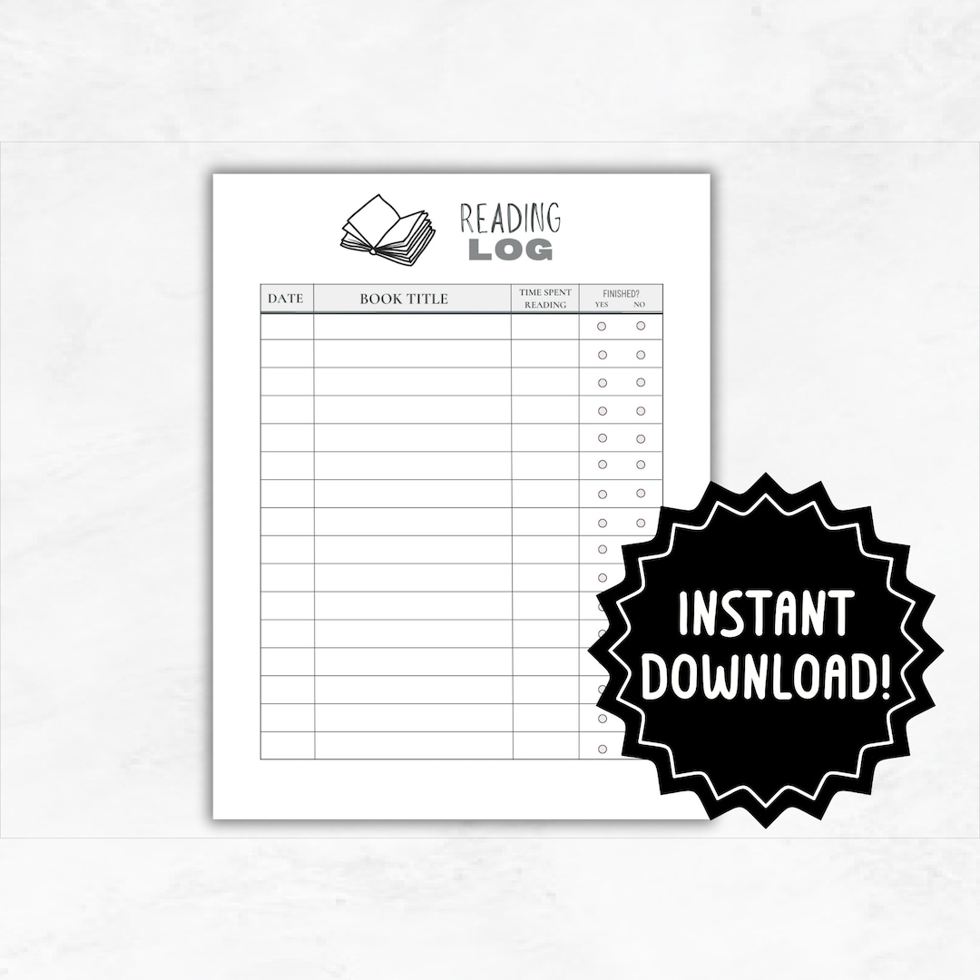Reading Log | Printable Reading Tracker | Books to Read | Book Log ...