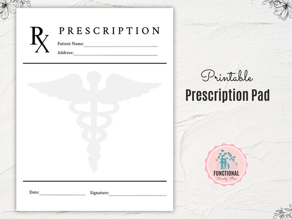Printable Blank Prescription