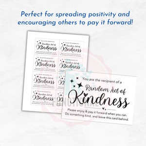 Random Act of Kindness Cards | Printable Pay It Forward Cards | Small ...