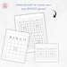 Blank Bingo Cards Templates Editable Bingo Cards Create Your Own BINGO ...