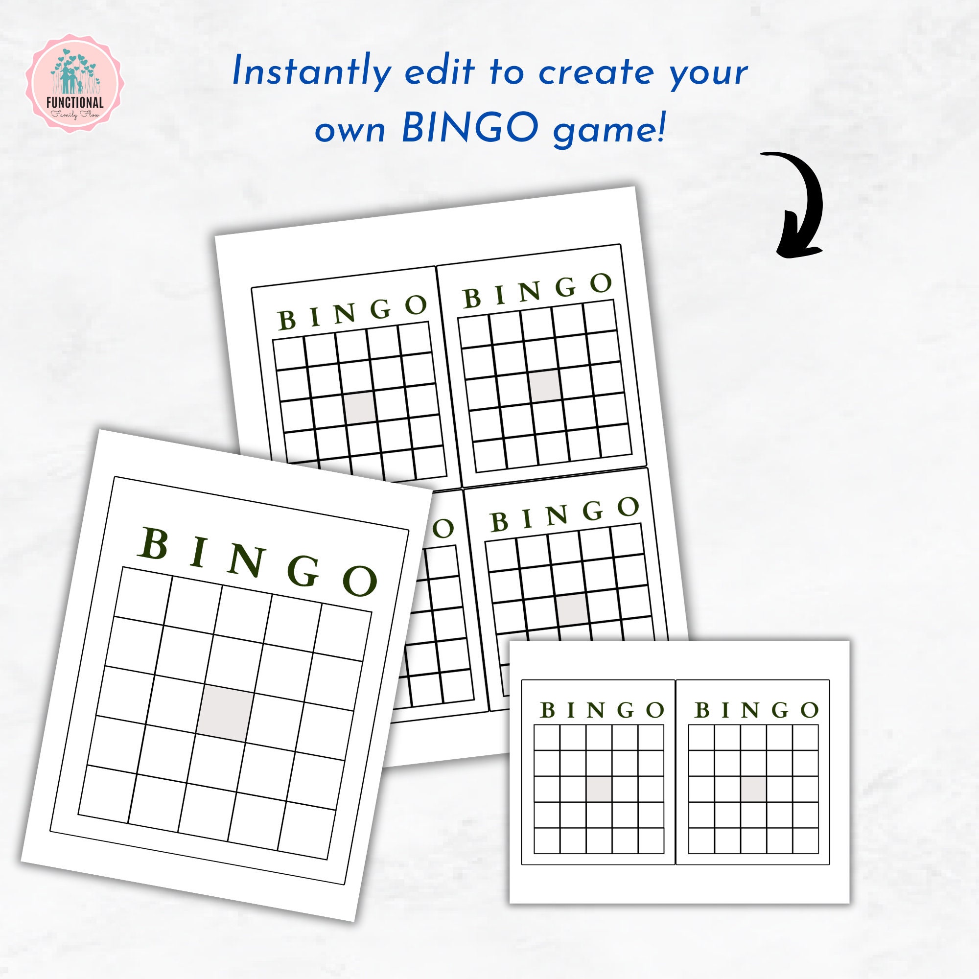 Blank Bingo Cards Templates | Editable Bingo Cards | Create Your Own ...