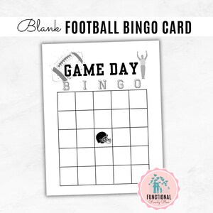 Boyfriend Football BINGO Template | Printable Blank Boyfriend Husband ...
