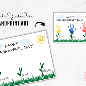 Grandparents Day Handprint Craft | Gift for Grandparent's Day ...