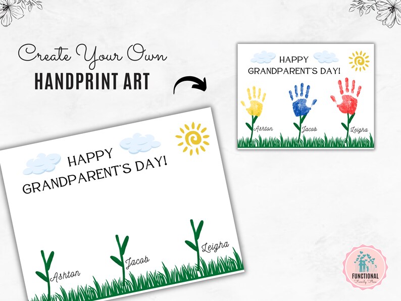 Grandparents Day Handprint Craft Gift for Grandparent's - Etsy