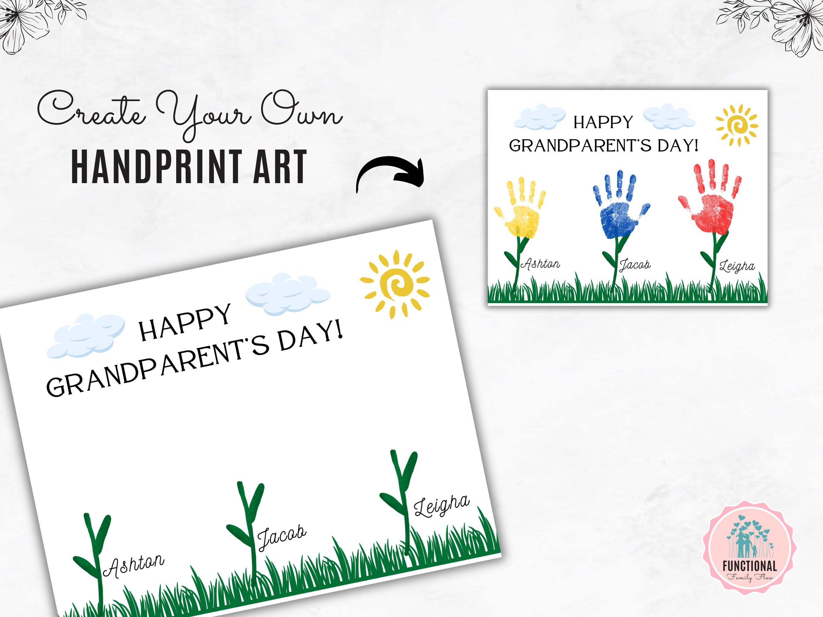 Grandparents Day Handprint Craft Gift for Grandparent's - Etsy