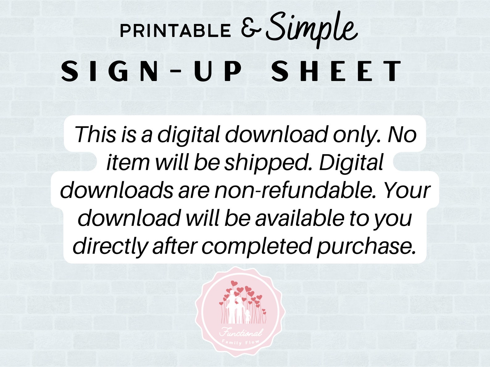 Printable Sign up Sheet PDF Sign up Template Contact Sheet - Etsy