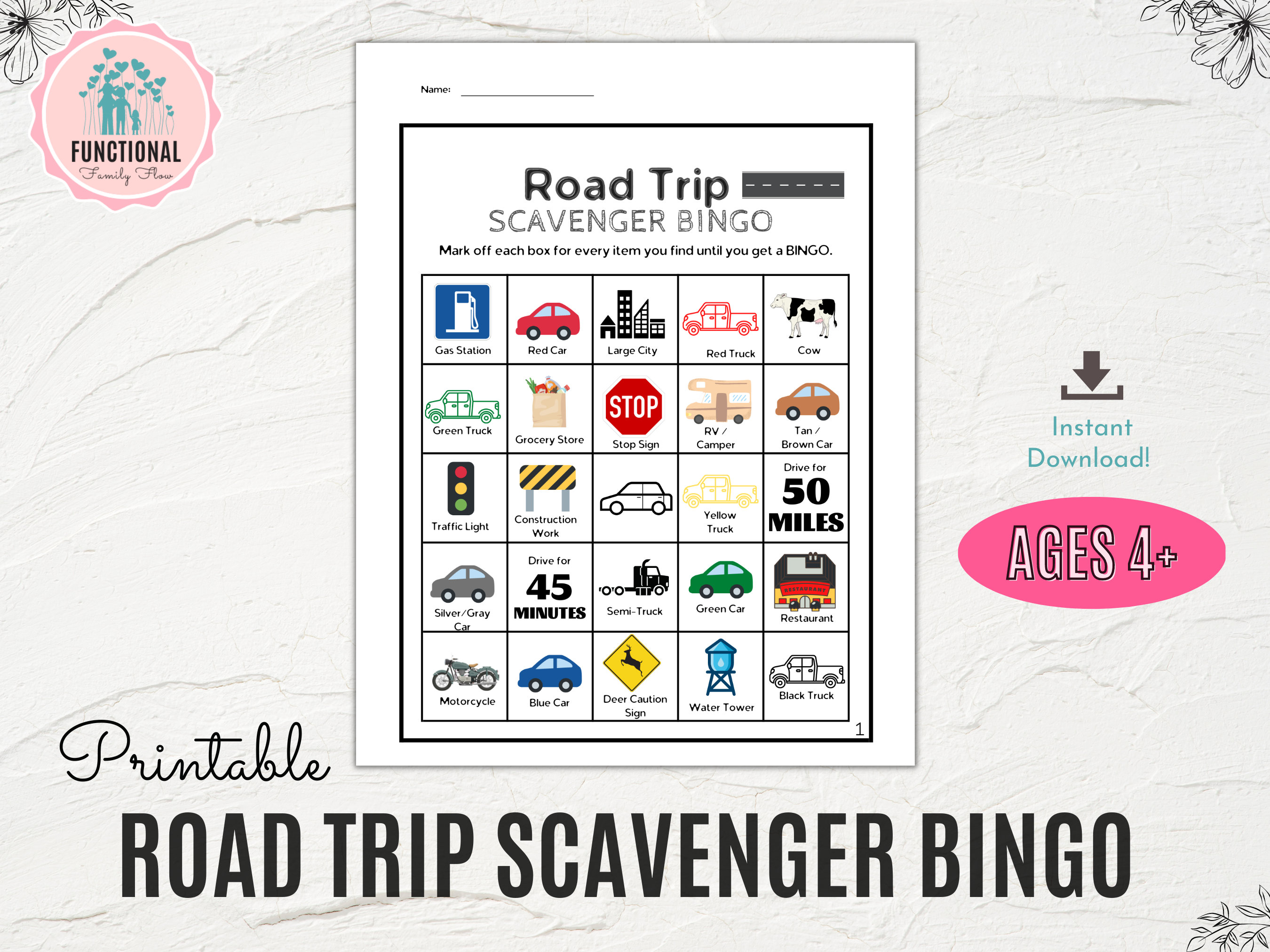 Road Trip Games Printable Road Trip Bingo Scavenger Hunt - Etsy Australia