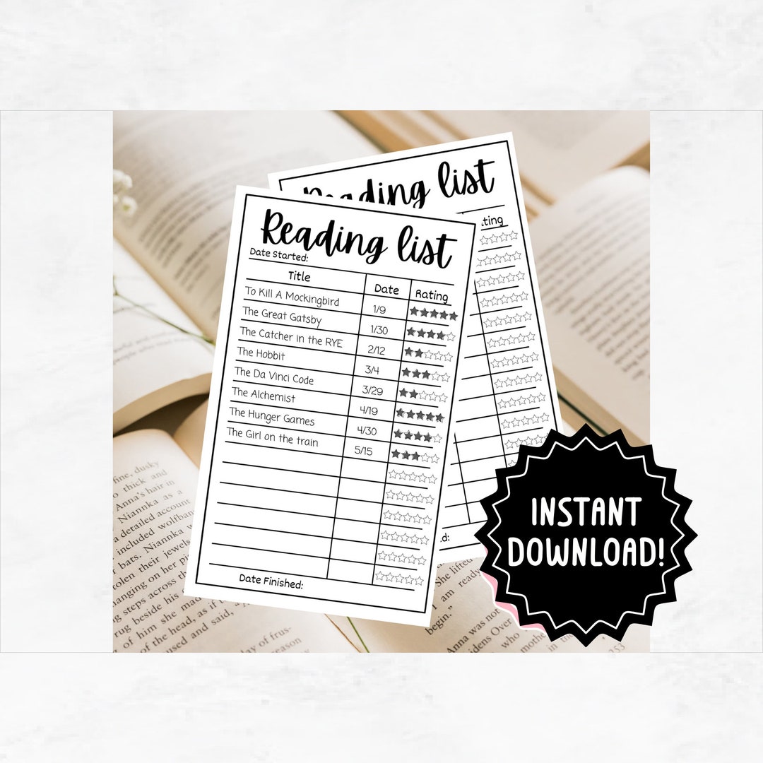 Bookmark Reading Log | Printable Book Tracker | Reading Journal ...