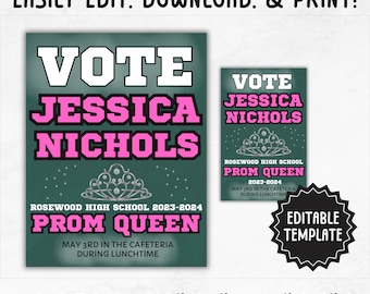 Vote Homecoming / Prom Queen , Class Campaign , Election - Etsy