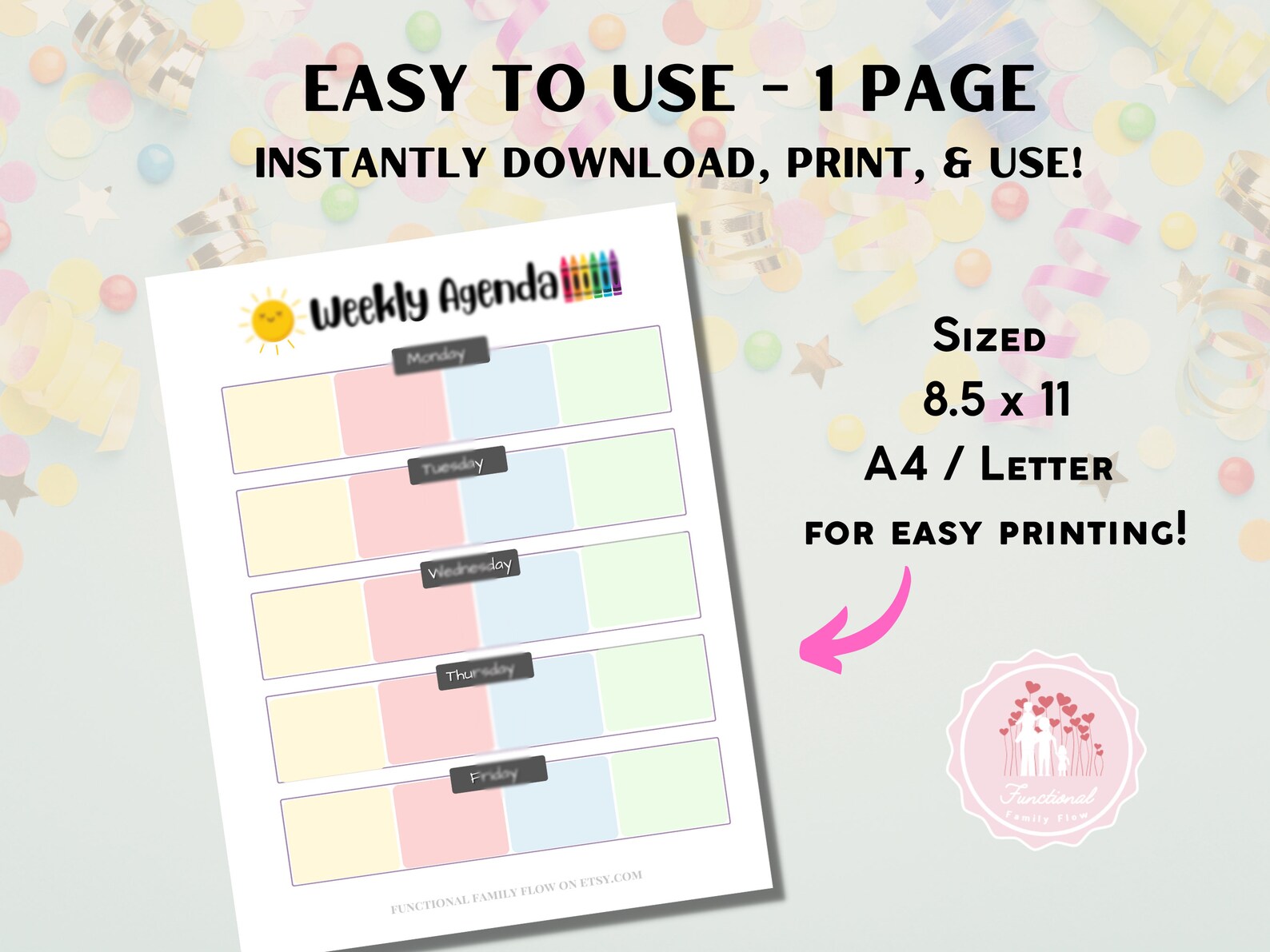 Weekly Homeschool Planner Printable Elementary Schedule - Etsy