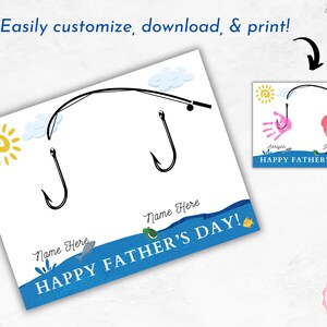 Father's Day Gift | Happy Father's Day Handprint Art | Best Dad Award ...