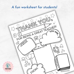 Teacher Appreciation Printable | Teacher Appreciation Week Worksheet ...