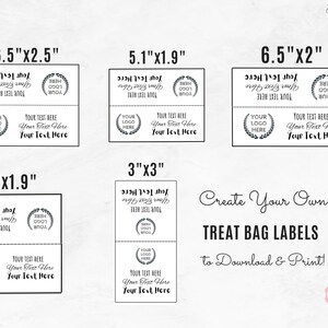 Treat Bag Toppers Template | Editable Treat Bag Label | Party Favor ...