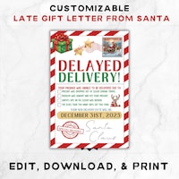 Delayed Christmas Gift Poem, Delayed Gift for Grandma, Your Gift is on ...