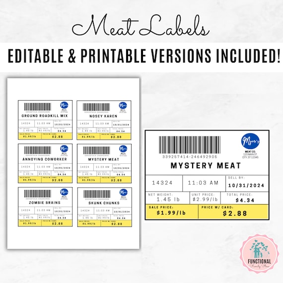 Beef Label Example