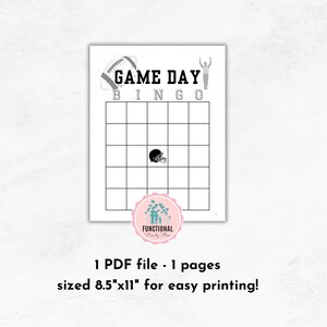 Boyfriend Football BINGO Template | Printable Blank Boyfriend Husband ...