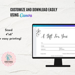 Custom Gift Certificate | Editable Gift Voucher Template | Create Your ...