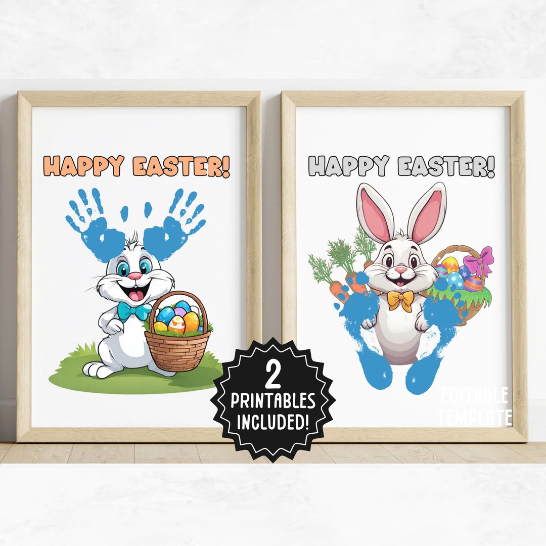 Easter Handprint Footprint Craft | Printable Easter Handprint Art ...