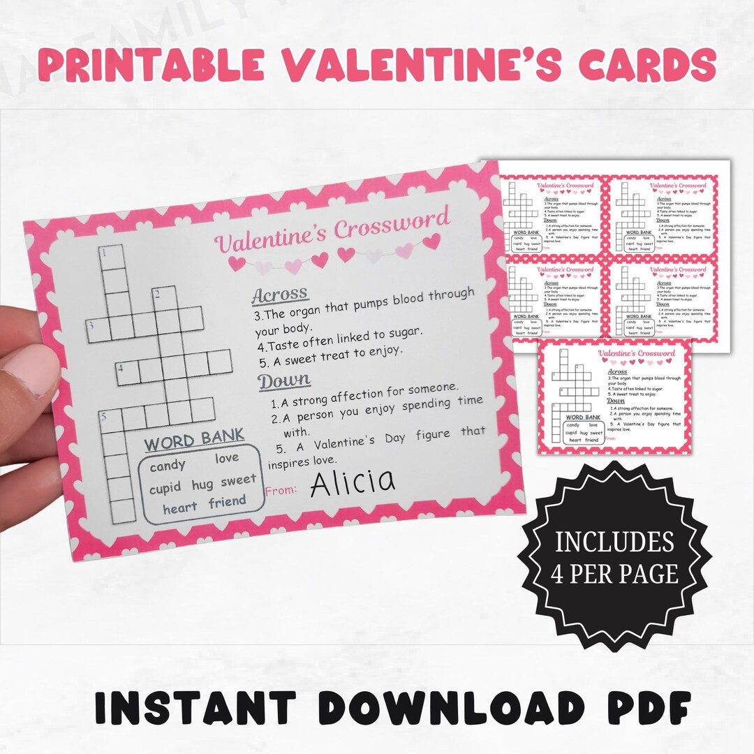Kids Classroom Valentines | Printable Valentines Cards | Valentines ...