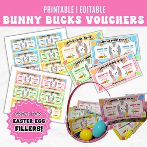 Easter Bunny Bucks Printables | Editable Easter Play Money | Easter Egg ...
