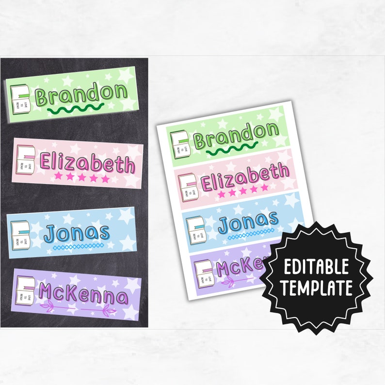 Printable Bookmarks | Editable Bookmark Template | Gift Idea for ...