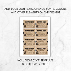 Printable Halloween Tickets | Editable Haunted House Ticket Template ...