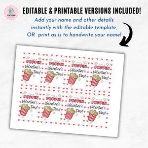 Printable Popcorn Valentine's Card | Have a Popping Valentine's Day Tag ...