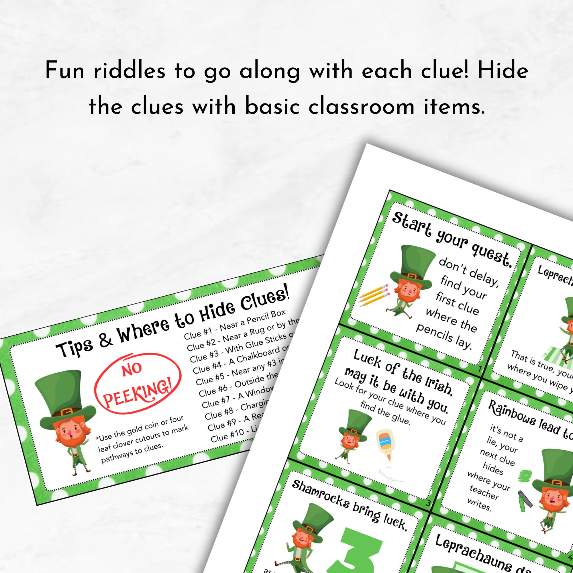 Leprechaun Treasure Hunt | Printable St. Patrick's Day Classroom ...