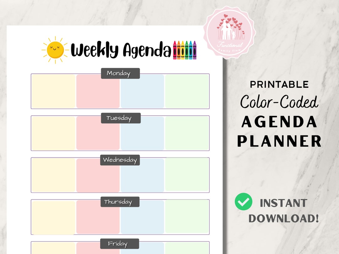 Weekly Homeschool Planner Printable Elementary Schedule - Etsy