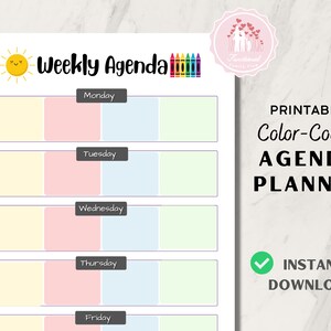 Weekly Homeschool Planner | Printable Elementary Schedule | Class and ...