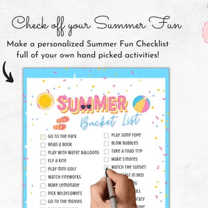Custom Summer Bucket List | Create Your Own Summer Bucket List Poster ...