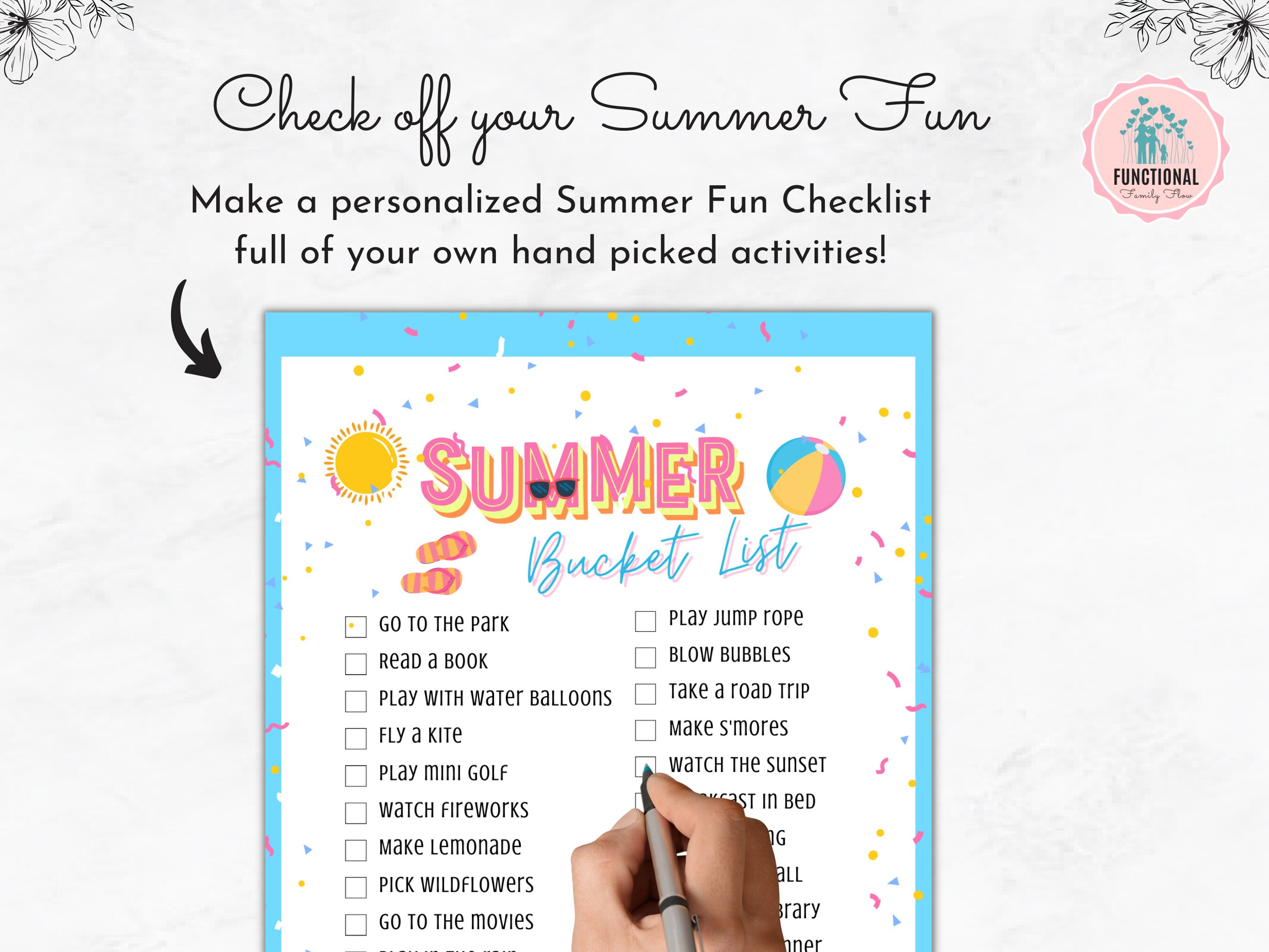 Custom Summer Bucket List | Create Your Own Summer Bucket List Poster ...