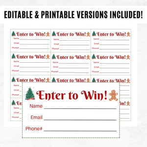 Christmas Raffle Ticket Template | Printable Holiday Raffle Tickets ...
