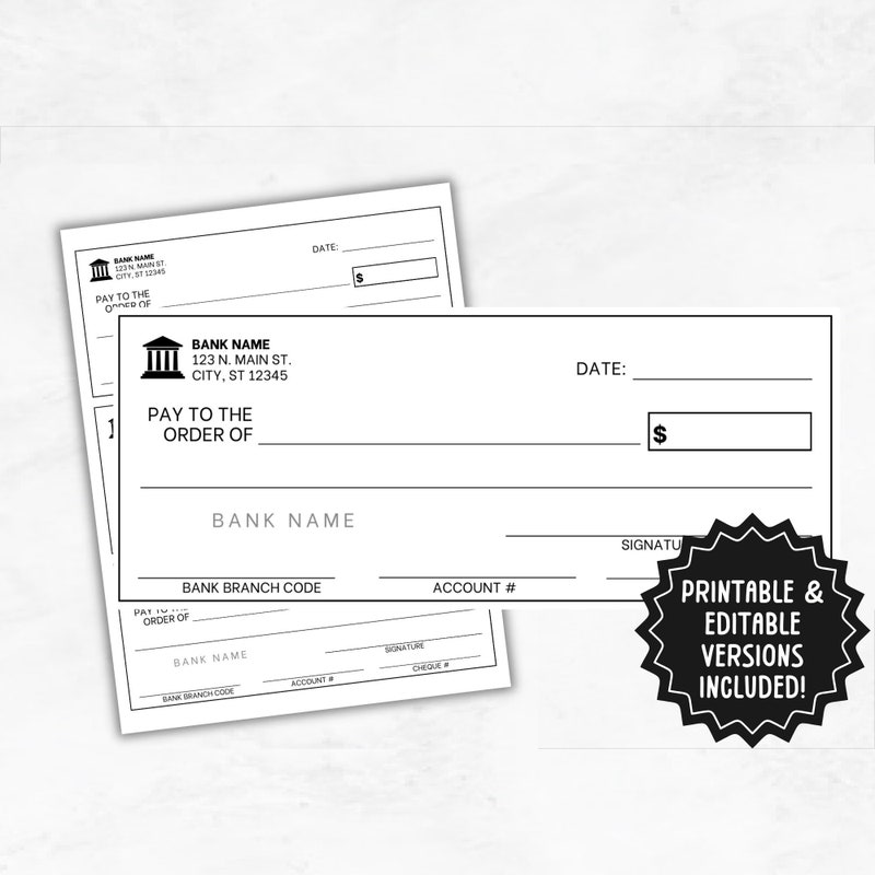 Blank Check Svg - Etsy