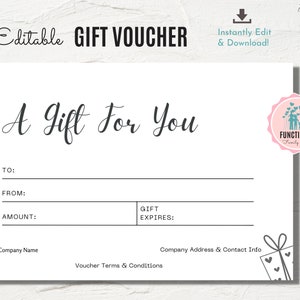 Custom Gift Certificate | Editable Gift Voucher Template | Create Your ...