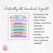 Kindness Week Flyer Template Editable Kindness Week Itinerary Handout ...