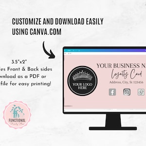 Reward Punch Card | Editable Loyalty Card | Punch Card for Business ...